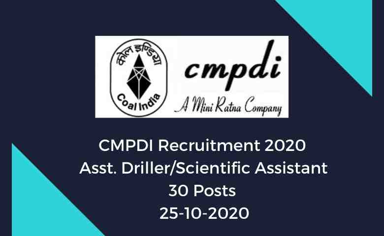 CMPDI Recruitment | Asst. Driller/Scientific Assistant | 30 Posts | 25 ...