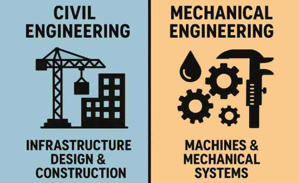 Civil Engineering Vs Mechanical Engineering: Major Differences Civil Engineering Vs Mechanical Engineering: Major Differences