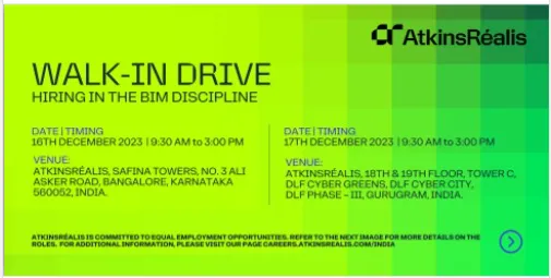 Walk-in at Atkinsrealis on 16th and 17th December 2023 for BIM ...