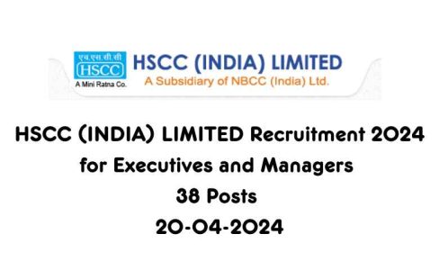 HSCC (INDIA) LIMITED Recruitment for Executives and Manager | 38 Posts ...