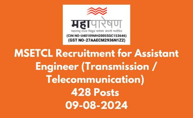 MSETCL Recruitment for Assistant Engineer (Transmission ...