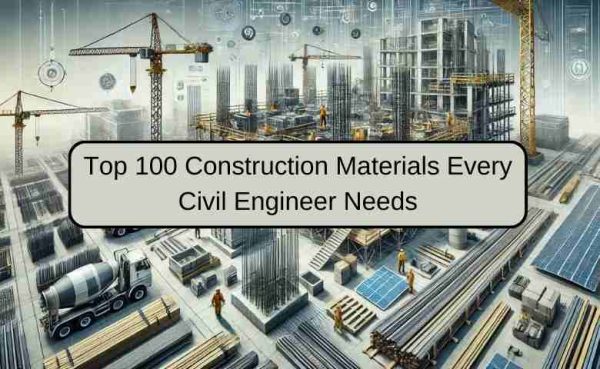 Top 100 Construction Materials Every Civil Engineer Needs