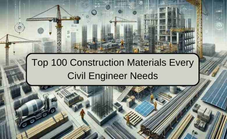 Top 100 Construction Materials Every Civil Engineer Needs