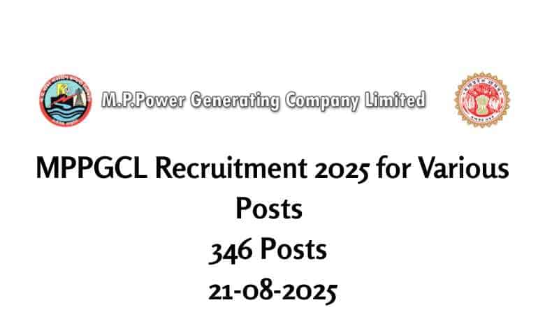 MPPGCL Recruitment 2025 for Various Posts | 346 Posts | 21-08-2025