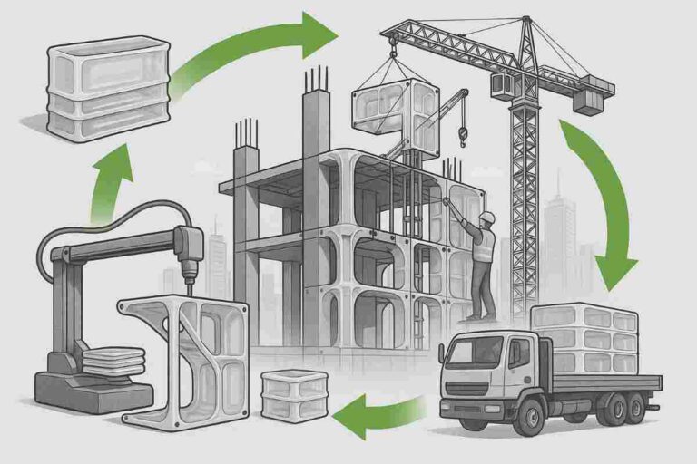 3D-Printed Formwork with Reusable Bioplastic: Cutting Waste by 70%