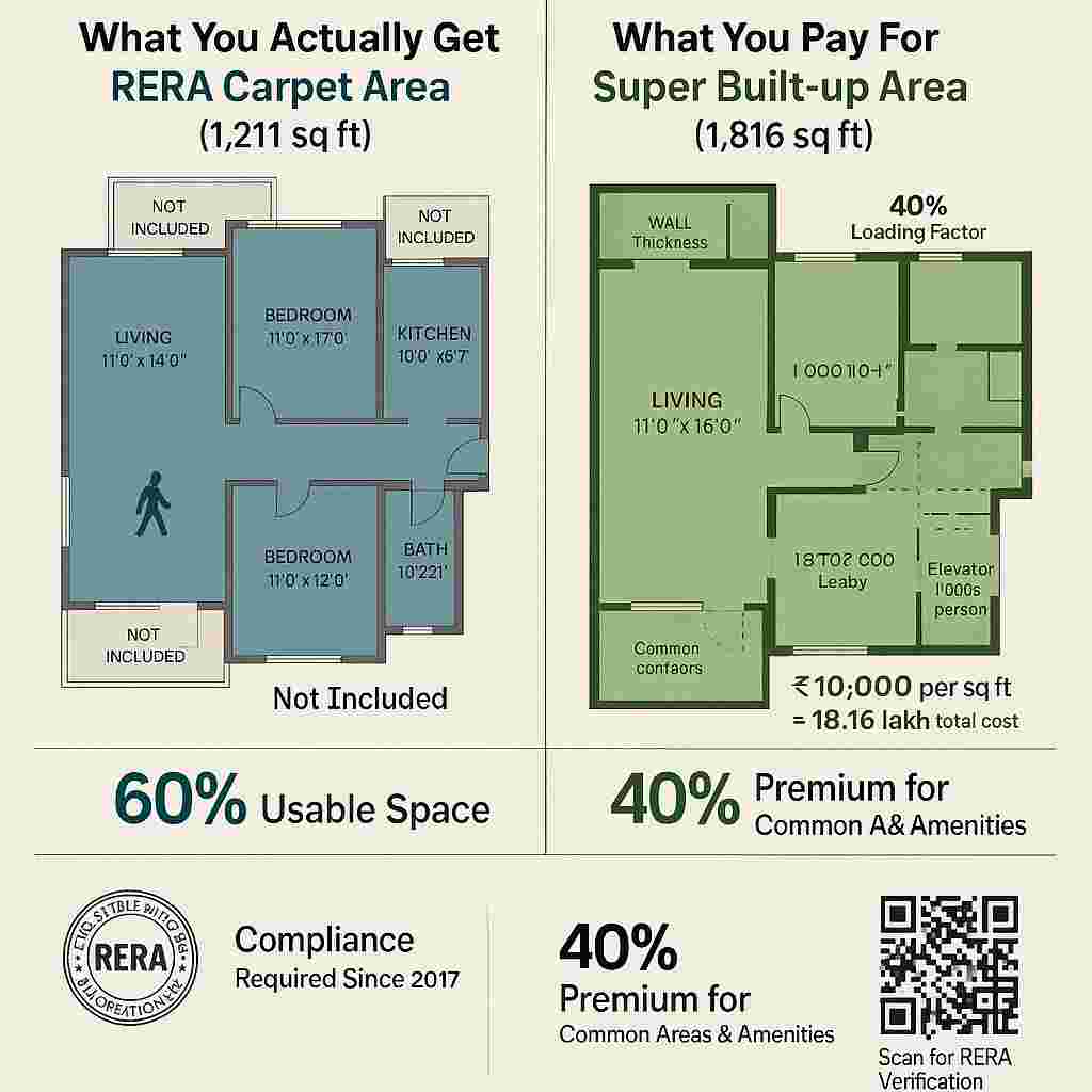 Carpet Area vs Built-up Area: Key Differences Explained